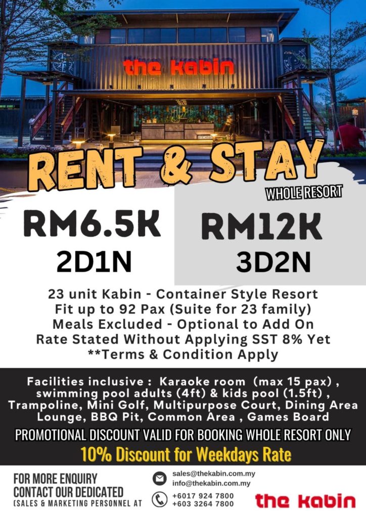 Rent & Stay Package (Weekend) – TheKabin